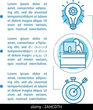 Goal achievement article page vector template. HR management. Staff ...