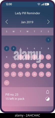 pill reminder mobile app ui design, vector Stock Vector Image & Art - Alamy
