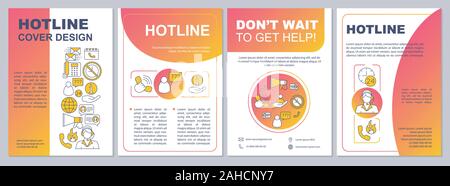 helpdesk brochure flyer design template with abstract photo background ...