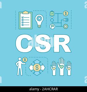 CSR word concepts banner. Financial planning. Corporate social ...