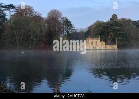 View of Fort Henry, a gothic folly in Exton Park, Exton village ...