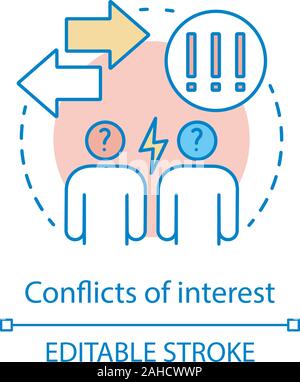 misunderstanding thin line icon, sign, symbol, illustation, linear concept, vector Stock Vector ...