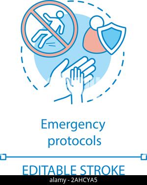 protocols line icon, outline symbol, vector illustration, concept sign ...