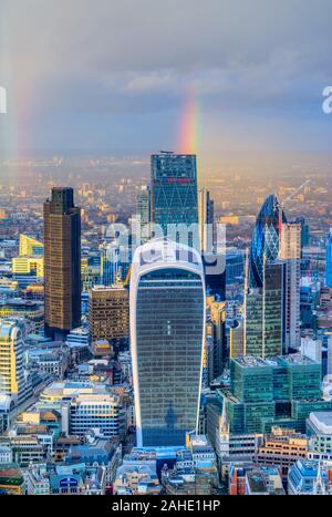The City of London, the financial district (downtown) with office ...