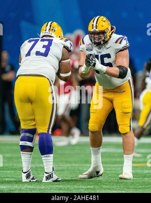 LSU offensive lineman Austin Deculus (09) participates in drills at the ...