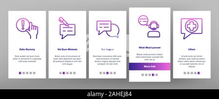 Advice Help Assistant Onboarding Icons Set Vector Stock Vector Image ...