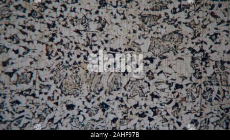 metallurgical micrograph of a 0.3% carbon steel etched in nital x 200 ...
