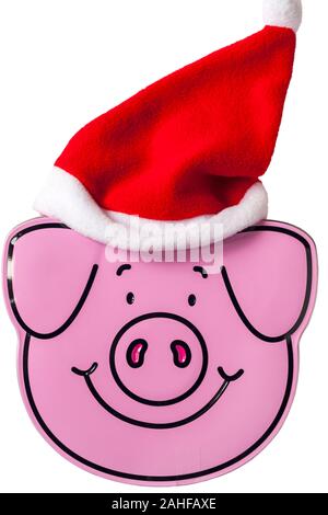 Percy Pigs tin of biscuits wearing Santa hat with Percy Pig biscuits ...
