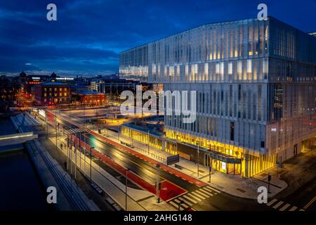 Oslo Norway, Oslo Public Library building Deichman Bjørvika, in the ...