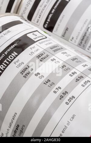 ASDA own-label pineapple chunks in tin / metal can. For food ...