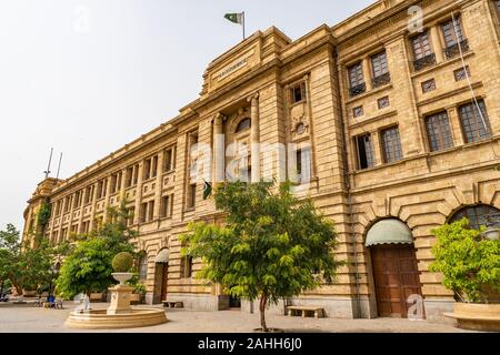 Karachi Imperial Old Custom House Picturesque View with Waving Pakistan ...