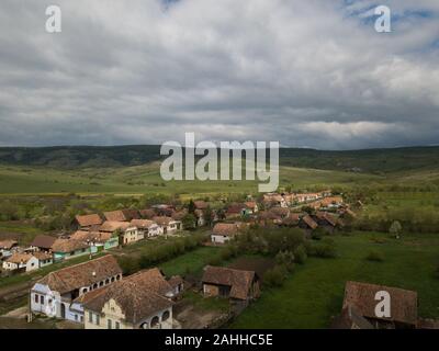 The well preserved and quaint remote village of Viscri, Romania, make ...