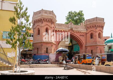Multan Delhi Gate Picturesque View with Rickshaw Walking People and ...