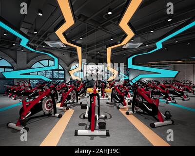 3D Render of a Interior view of a Gym Stock Photo - Alamy