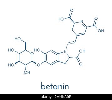 Betanin or beetrood red plant pigment molecule. Skeletal formula Stock ...