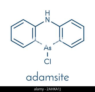 Adamsite or DM riot control agent. Stylized skeletal formula (chemical ...