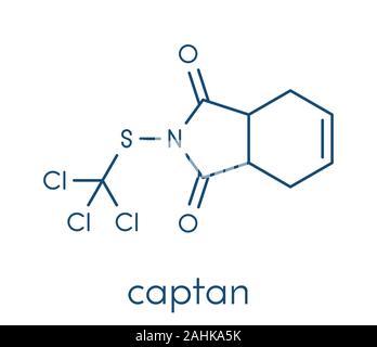Captan fungicide molecule. Skeletal formula Stock Vector Image & Art ...