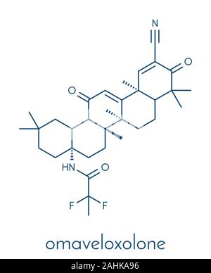 Omaveloxolone drug molecule. Skeletal formula Stock Vector Image & Art ...