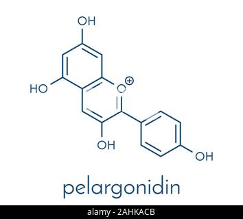 Pelargonidin pigment molecule. Skeletal formula Stock Vector Image ...