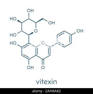 Vitexin passion flower molecule. Skeletal formula Stock Vector Image ...