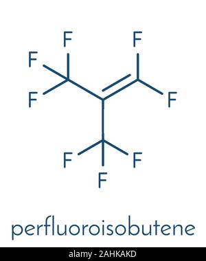 Perfluoroisobutene fluorocarbon molecule. Skeletal formula Stock Vector ...