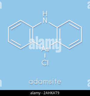Adamsite or DM riot control agent. Stylized skeletal formula (chemical ...