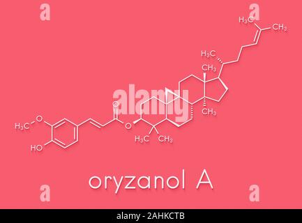 Cycloartenyl ferulate or oryzanol A molecule. Major component of gamma ...