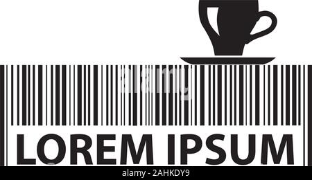bar code coffee, vector graphic design element Stock Vector Image & Art ...