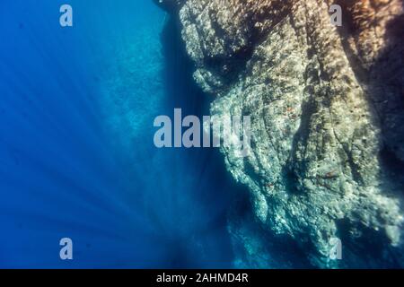 Underwater Cliff Croatia Stock Photo - Alamy