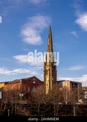 Square Chapel, Centre of the Arts, Halifax, with spire of former Square ...