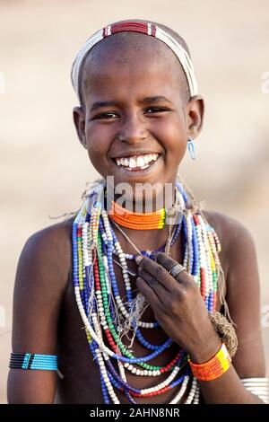 Smiling Arbore Tribe Woman, Omo Valley, Ethiopia Stock Photo - Alamy