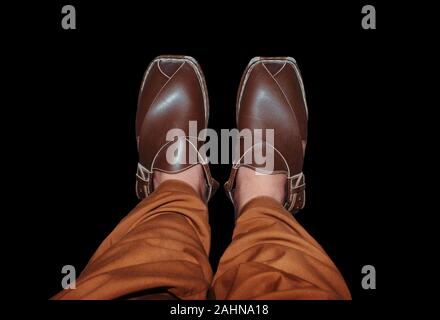 Peshawari Chappal is a traditional footwear in KPK province Pakistan ...