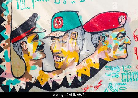 Graffiti street art on Mohamed Mahmoud Street near Tahrir Square in ...