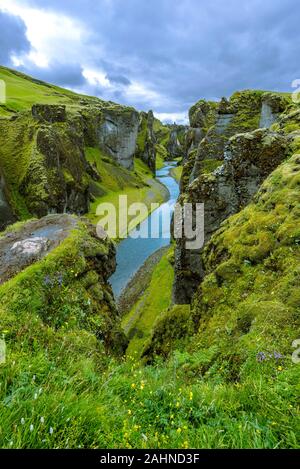 Iceland, Sudurland. Fjadrargljufur Canyon Stock Photo - Alamy