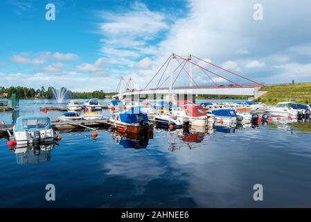 The Stromsund bridge in Stroms vattudal, an extensive water system in ...