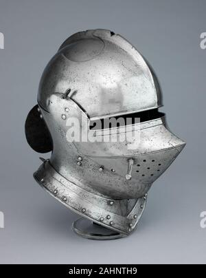 This 15th-century armet is a medieval helmet with rounded metal ...
