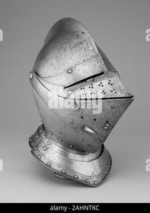 Medieval Knight's Helmet with Hinged Visor. This image shows a medieval ...