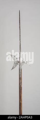 This halberd is a medieval pole weapon with a blade, spike, and hook ...