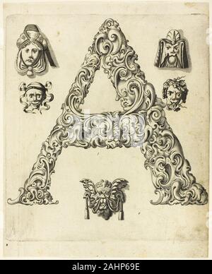 Peter Aubry. Letter A. 1630. Germany. Engraving on paper Stock Photo ...