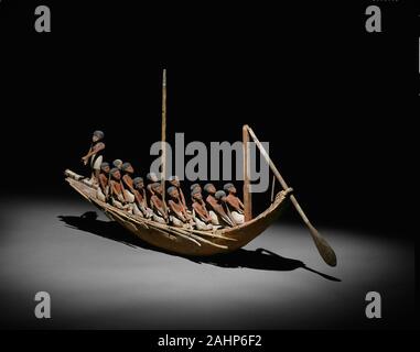 Ancient Egyptian model of a boat with mast, Middle Kingdom (1980-1700 ...