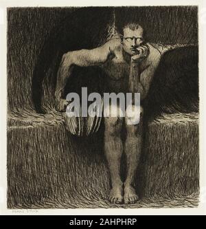 Franz von Stuck Lucifer. etching around 1890 Stock Photo - Alamy