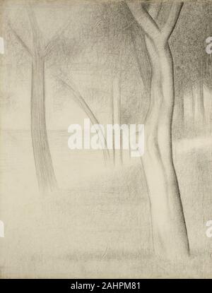 Trees (study for La Grande Jatte) 1884 by Georges Seurat Stock Photo ...