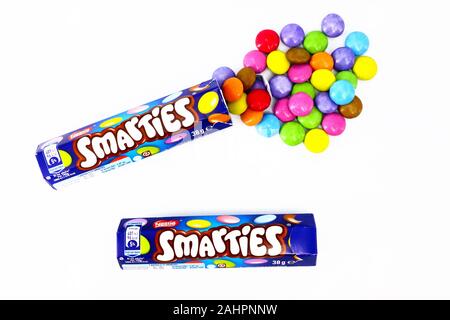 SMARTIES, Coloured Chocolate Confectionery produced by Nestlé Stock ...