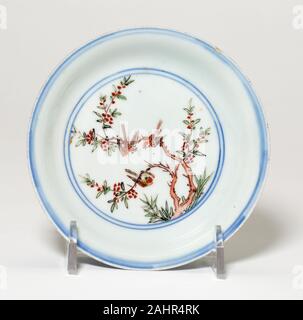 Dish, painted with flower branches. Dish of porcelain. Without ear ...