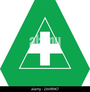 Geometric triangle unity abstract logo design. Technology business ...