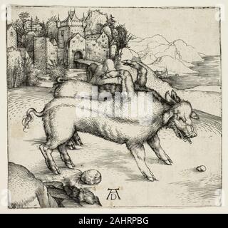 Woodcut of a "monstrous pig, born in Metz in Lorraine" from Des ...