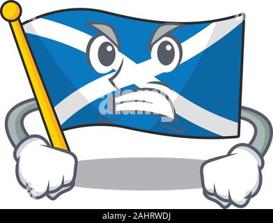 cartoon character of flag scotland Scroll speaking with phone Stock ...