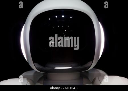 Portraits of Honda Asimo robot at the Miraikan Museum of Emerging ...