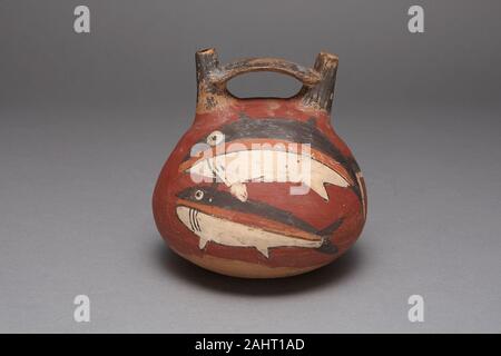 Nazca. Double Spout Vessel Depicting an Abstract Shark with Human ...