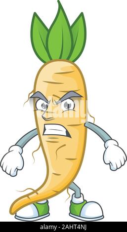 Picture of parsnip cartoon character with angry face Stock Vector Image ...